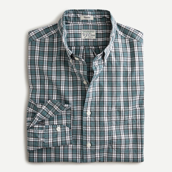J. Crew | Shirts | Nwt Jcrew Stretch Secret Wash Cotton Poplin Shirt In Plaid | Poshmark